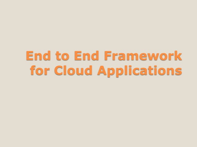 End to End Cloud App Deployment Solution | PPT
