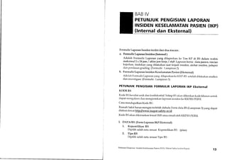 Pedoman Pelaporan Insiden Keselamatan Pasien (IKP) (Patient Safety ...