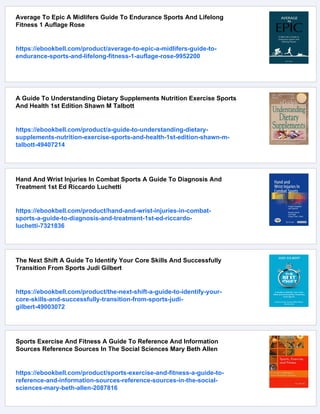 A Guide To Sports And Injury Management Mike Bundy Andy Leaver | PDF