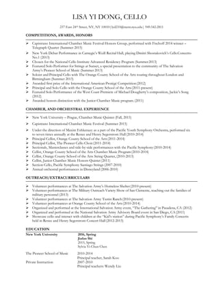 [Lisa Dong] - Music Resume | PDF
