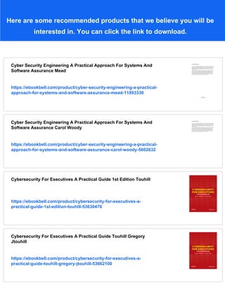 Cybersecurity A Practical Engineering Approach Henrique Santos | PDF