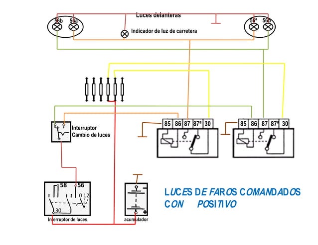 Esquema-de-Luces. Diagrama eléctrico, sistema de alumbrado del vehículo | PDF