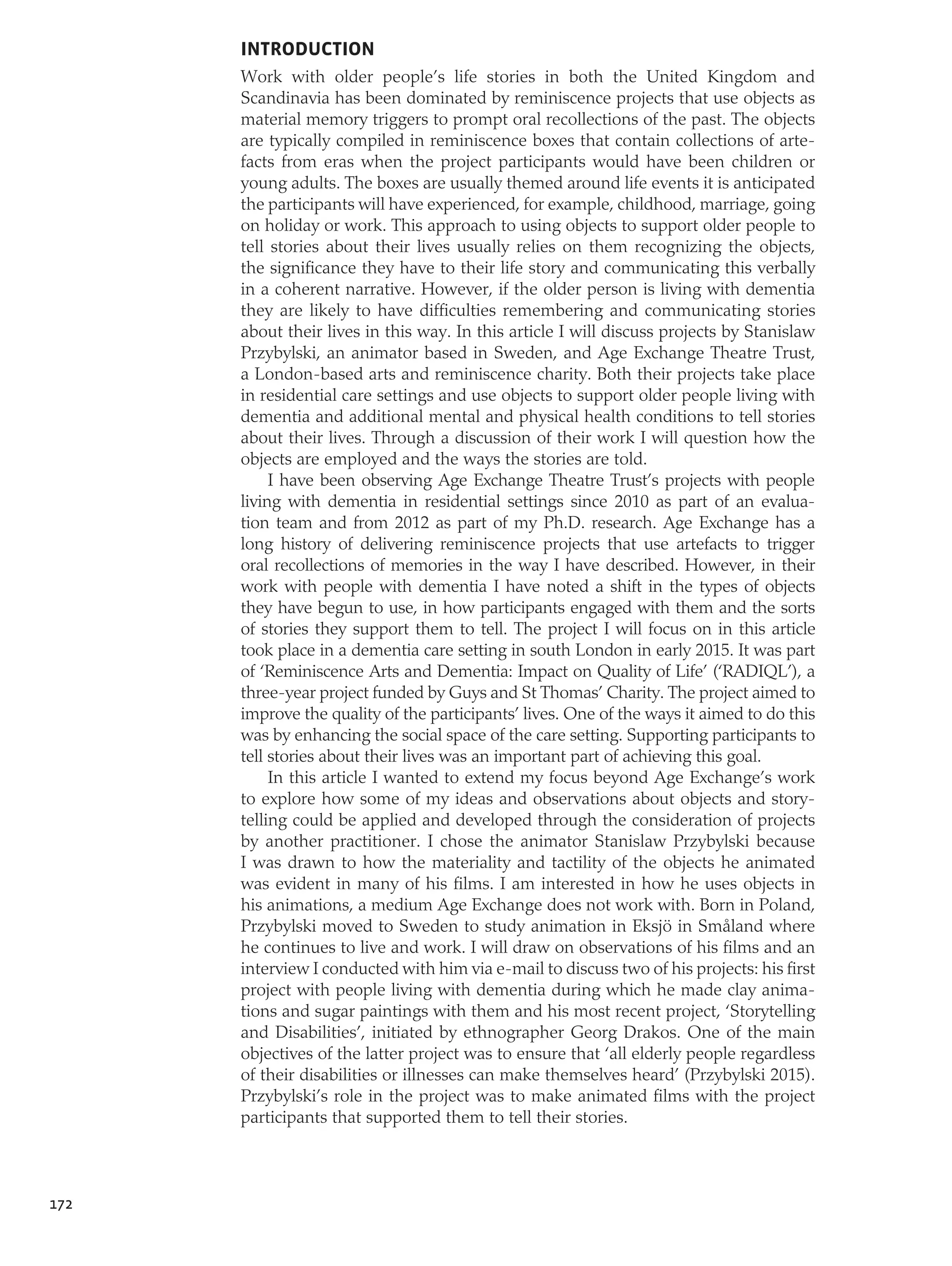 The role of objects in Dementia | PDF