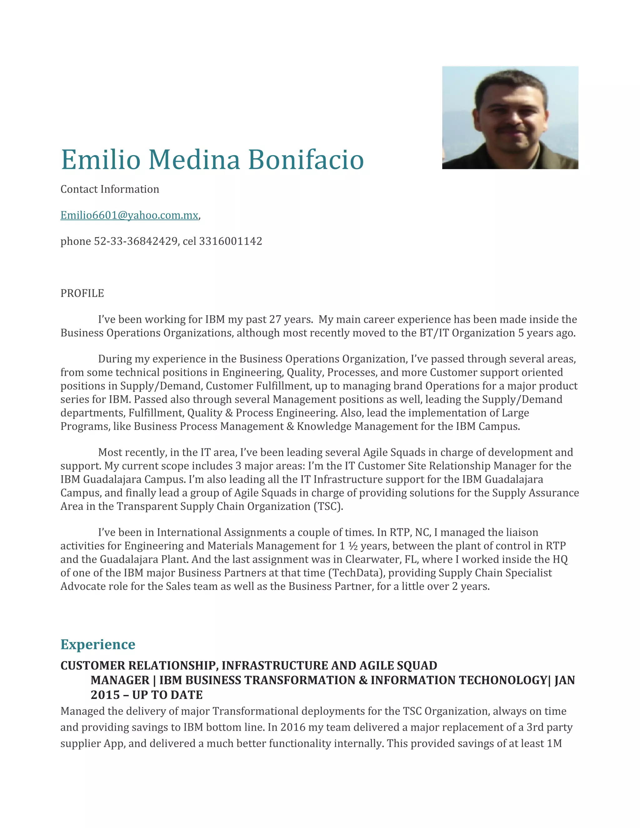 Emilio Medina CV 2017 external | DOC