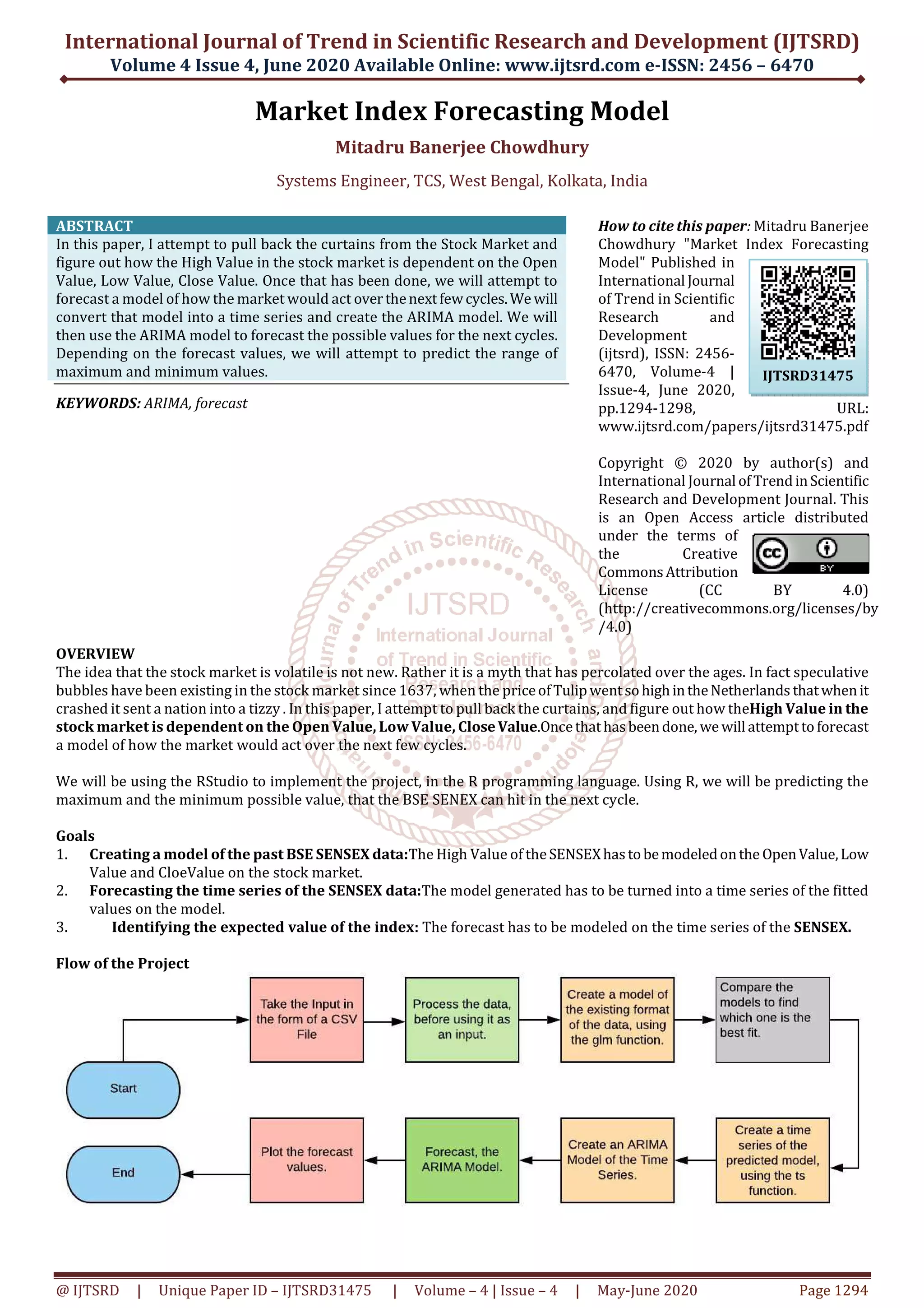Market Index Forecasting Model | PDF