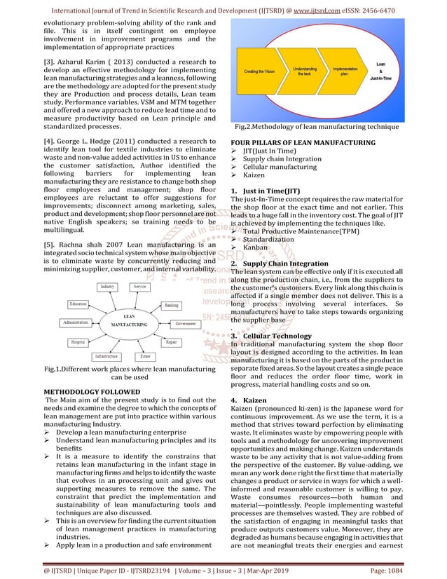 Understanding the Need of Implementation of Lean Techniques in Manufacturing Industries A Review ...