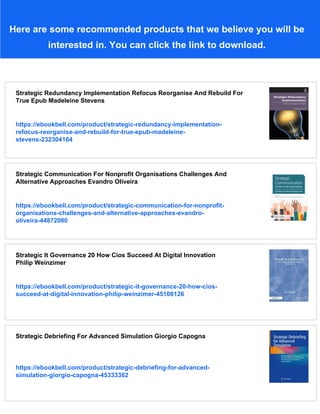 Strategic Redundancy Implementation Refocus Reorganise And Rebuild ...