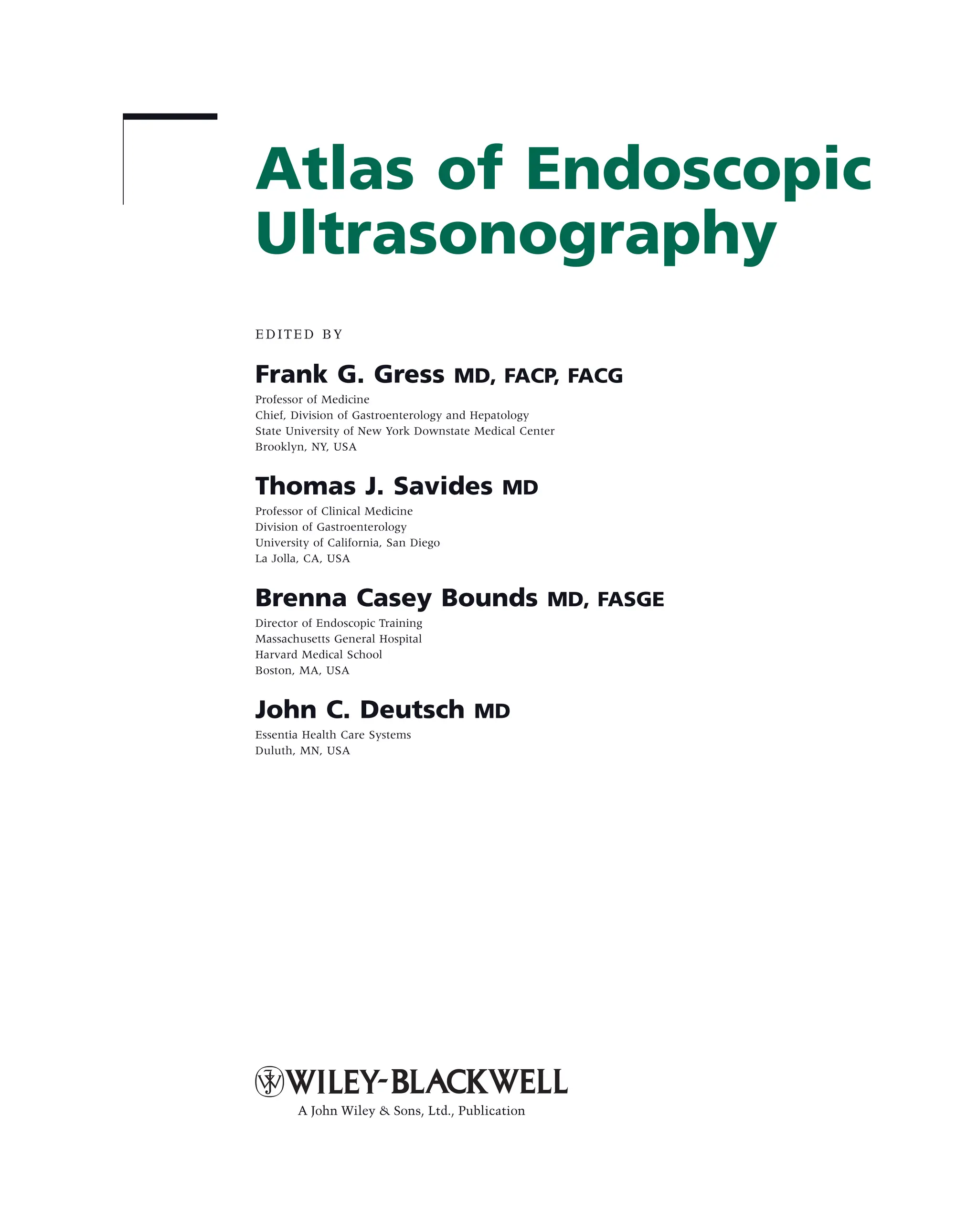 Atlas Of Endoscopic Ultrasonography Frank G Gress Et Al | PDF