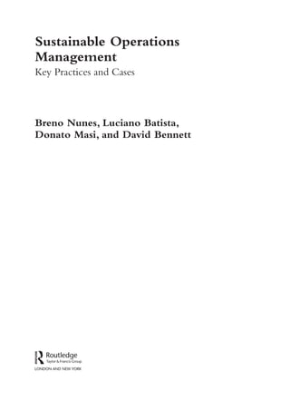 Sustainable Operations Management Breno Nunes Luciano Batista | PDF