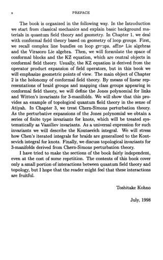 Conformal Field Theory And Topology Toshitake Kohno | PDF