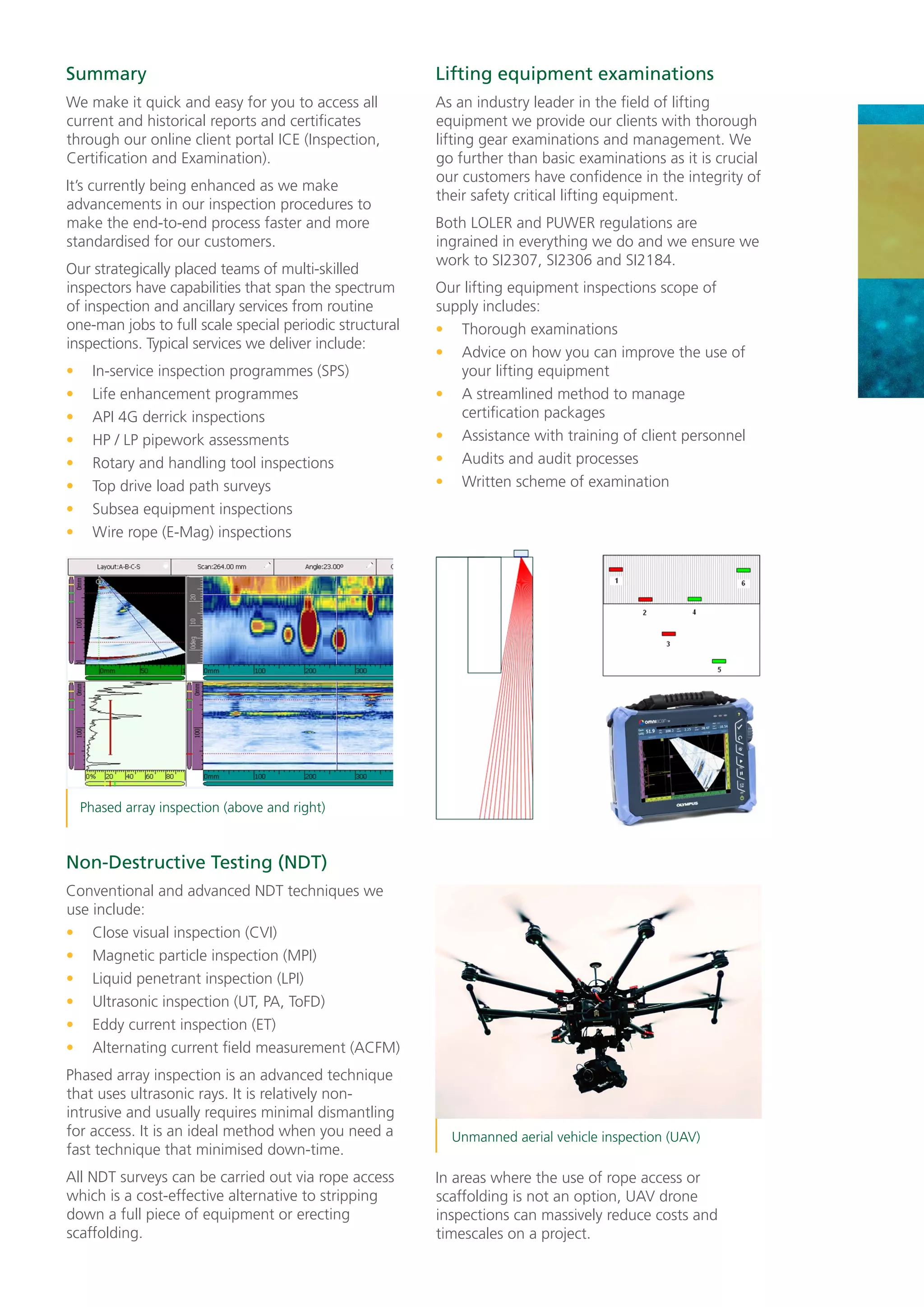 Inspection testing rope access capability sheet rev12 | PDF
