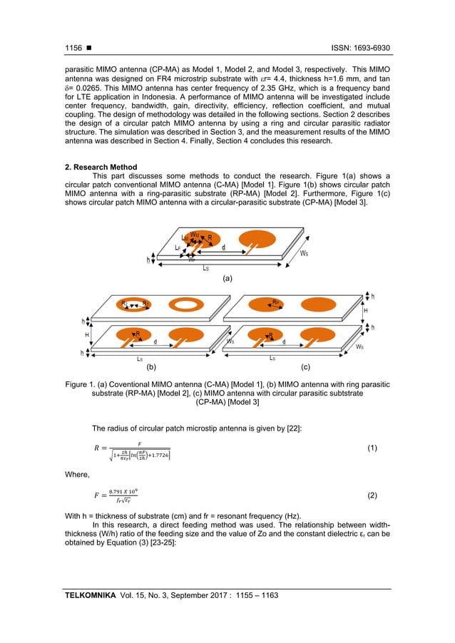 Bandwidth and Gain Enhancement of MIMO Antenna by Using Ring and Circular Parasitic with Air-Gap ...