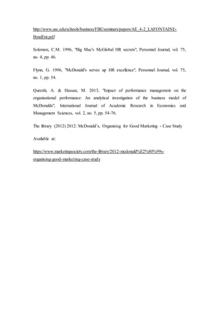 236387741-Mc-Donalds-Strategy.docx | Food Industry | Industries