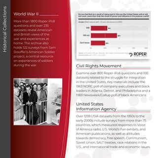 The Roper Center of Public Opinion Research's Archive Overview Booklet ...
