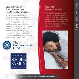 The Roper Center of Public Opinion Research's Archive Overview Booklet ...