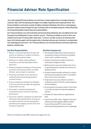 Financial Advisor NIA | PDF