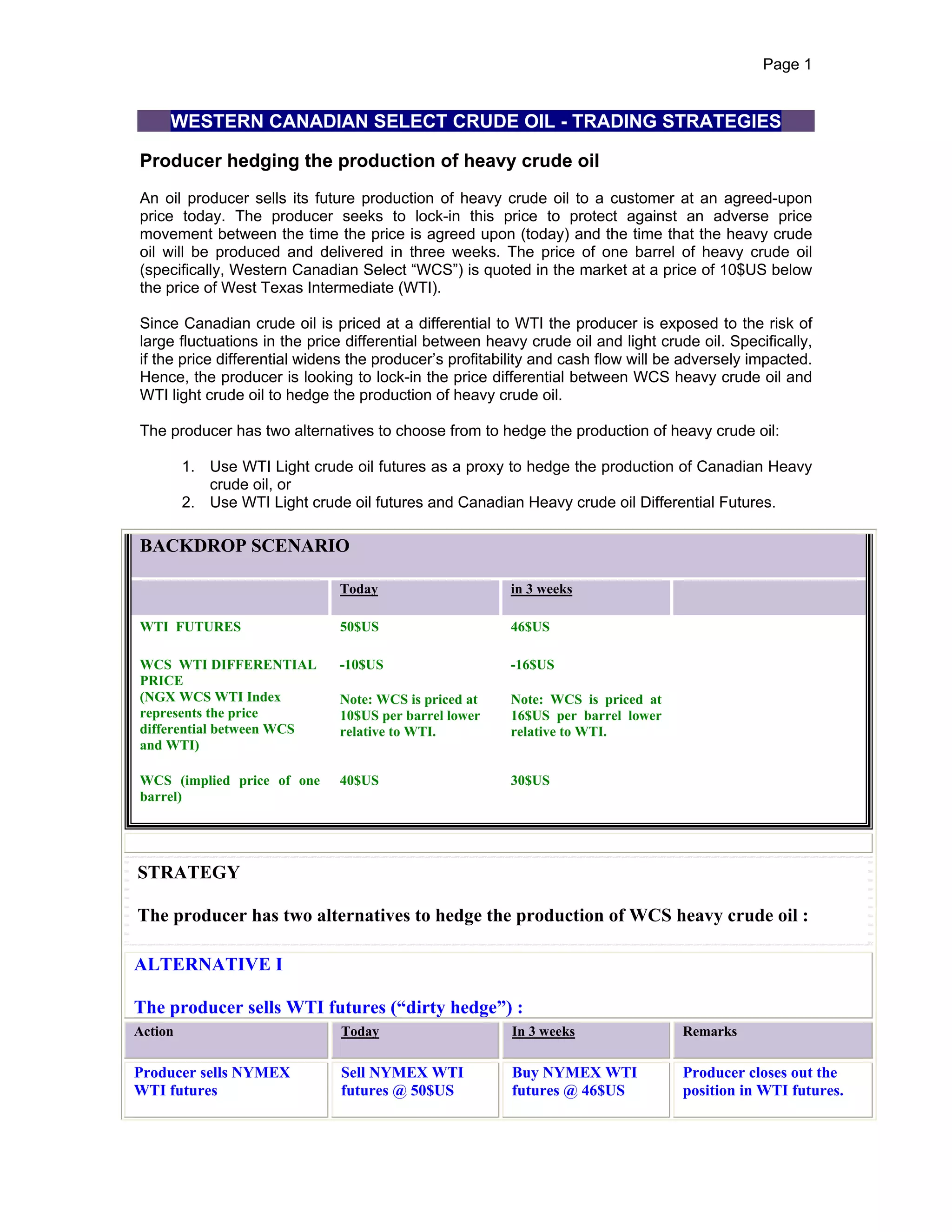 WCS Heavy Crude Oil_Strategies_2015_en | PDF