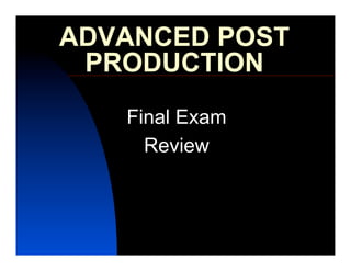 final review slides | PPT