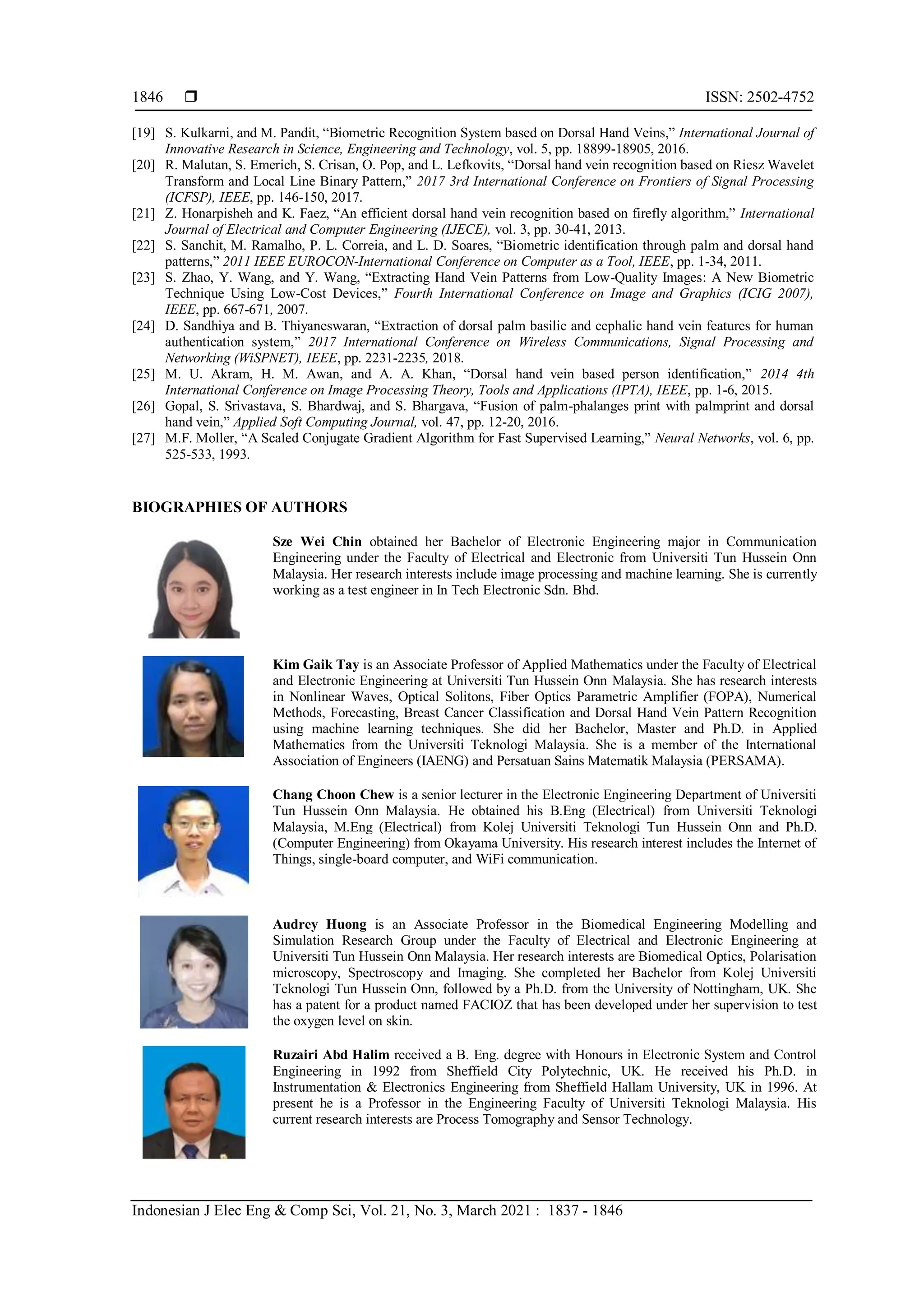 Dorsal hand vein authentication system using artificial neural network | PDF
