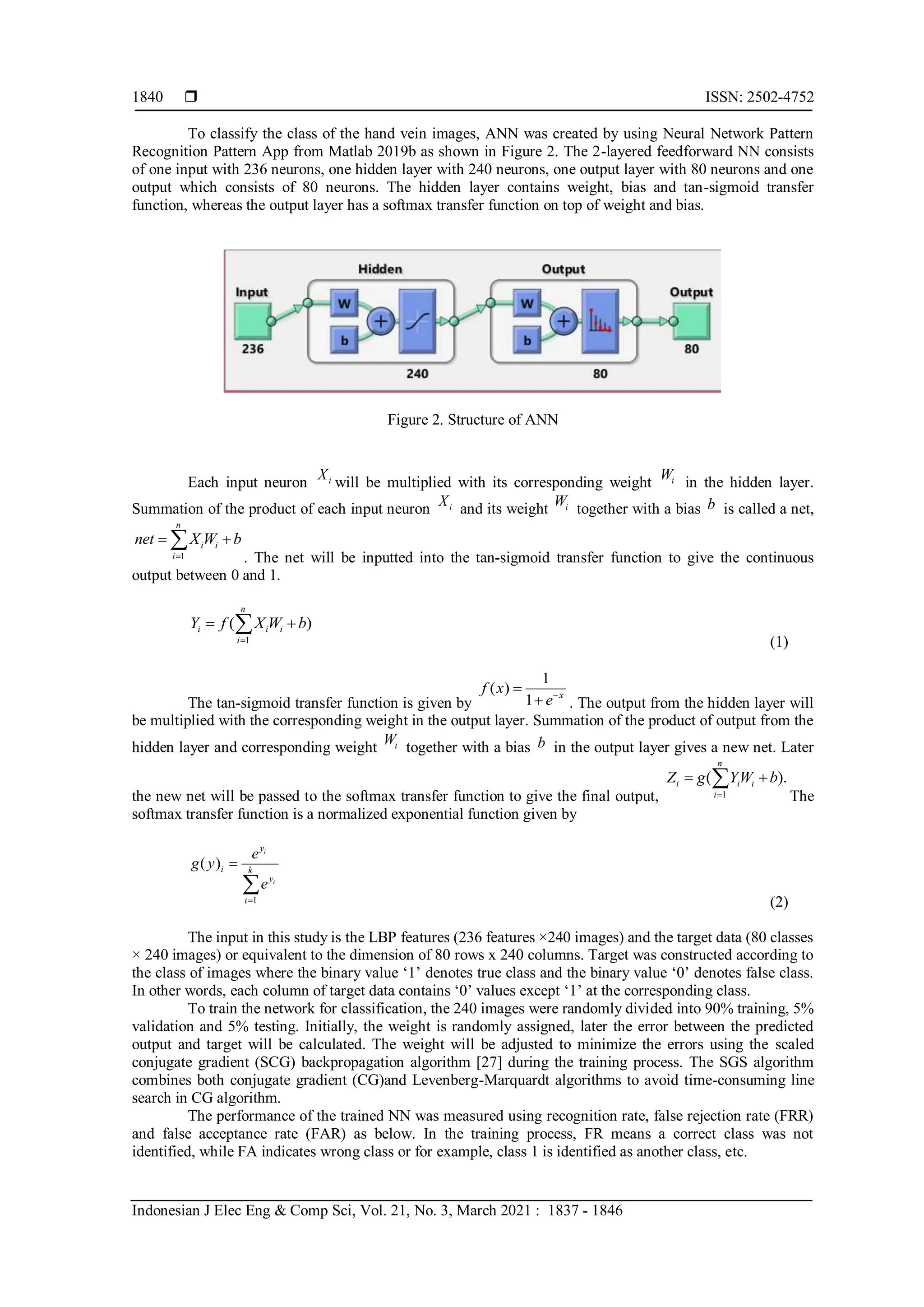 Dorsal hand vein authentication system using artificial neural network | PDF