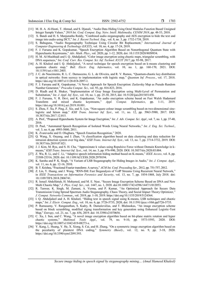 Secure Image Hiding In Speech Signal By Steganography Mining And Encryption Pdf