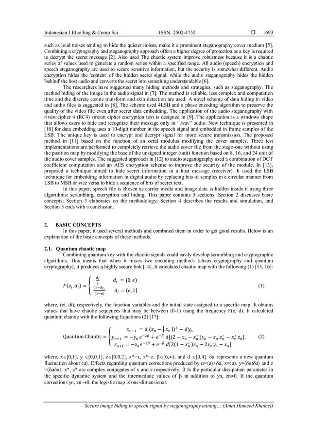 Secure Image Hiding In Speech Signal By Steganography Mining And Encryption Pdf