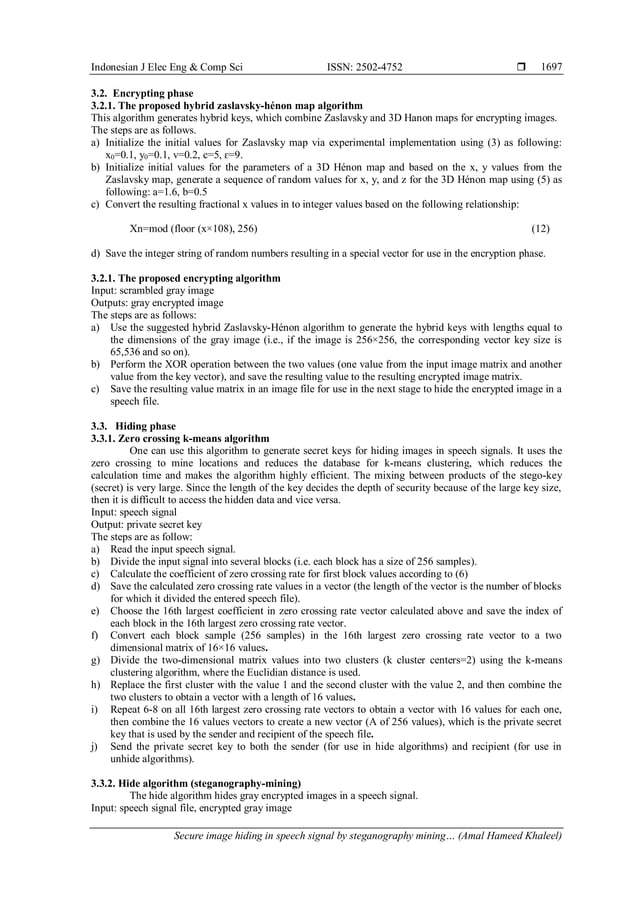Secure Image Hiding In Speech Signal By Steganography Mining And Encryption Pdf