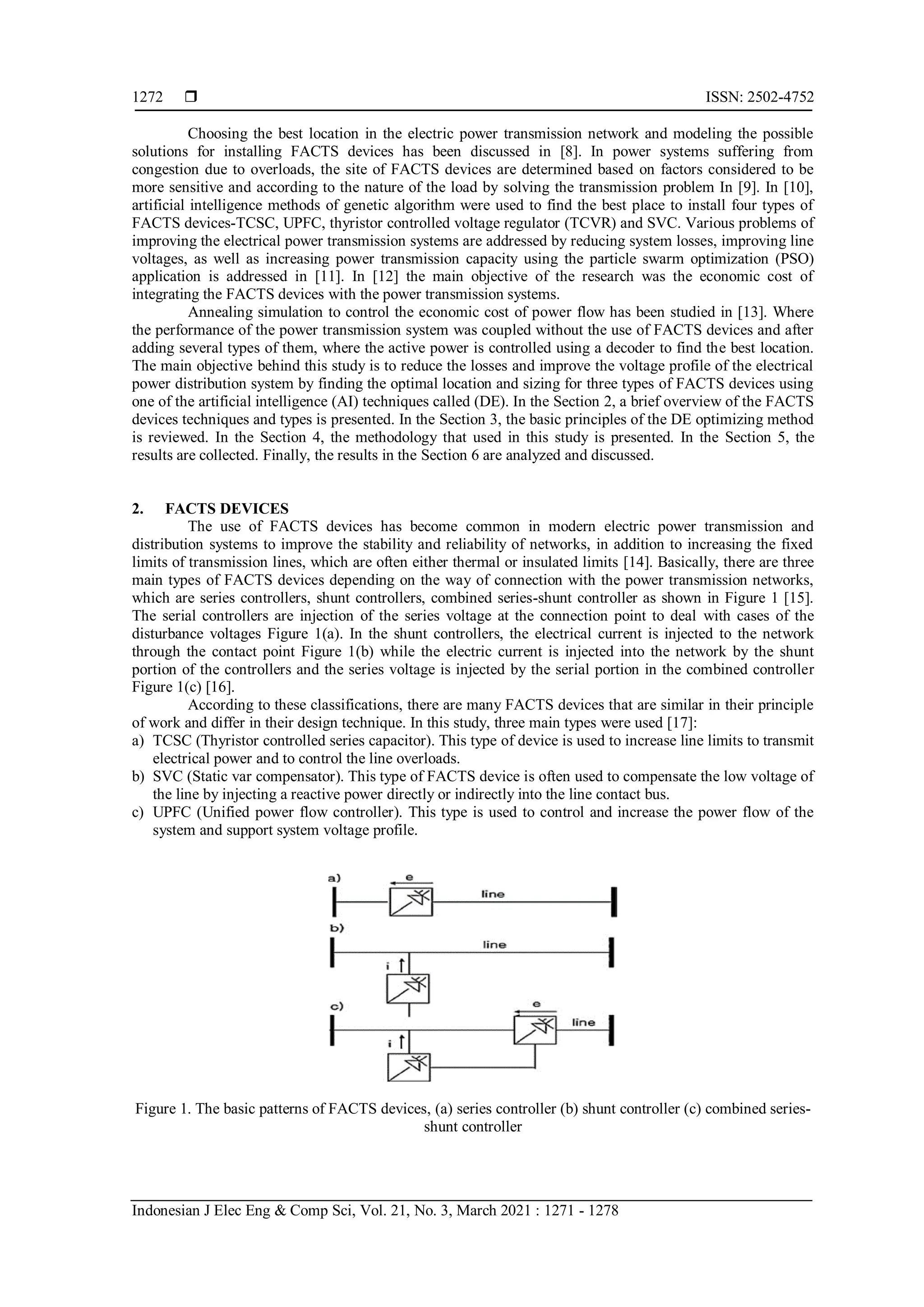 Optimal Placement Of Facts Devices To Reduce Power System Losses Using Evolutionary Algorithm Pdf