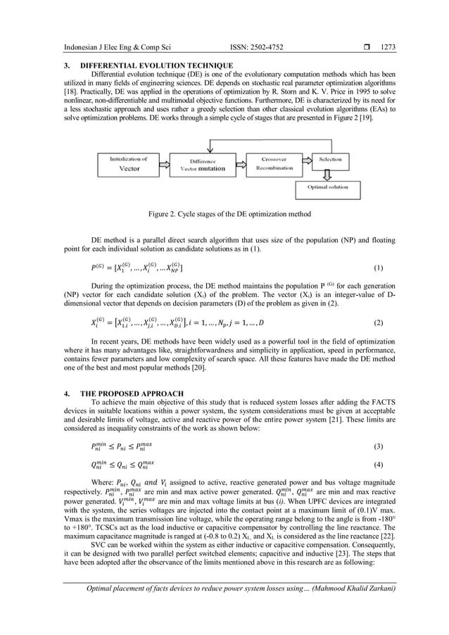Optimal placement of facts devices to reduce power system losses using evolutionary algorithm | PDF