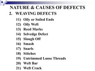 abu.364@gmail.con-Woven-Fabric-Defects.ppt | Needlework | Arts and Crafts