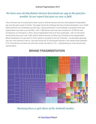 Open Signal 2014 Android Fragmentation Report | PDF