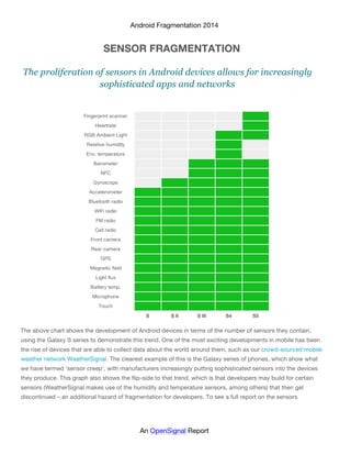 Open Signal 2014 Android Fragmentation Report | PDF