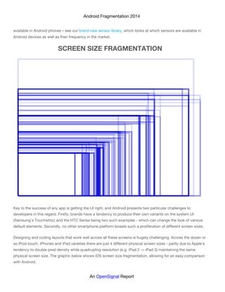 Open Signal 2014 Android Fragmentation Report | PDF