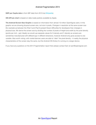 Open Signal 2014 Android Fragmentation Report | PDF