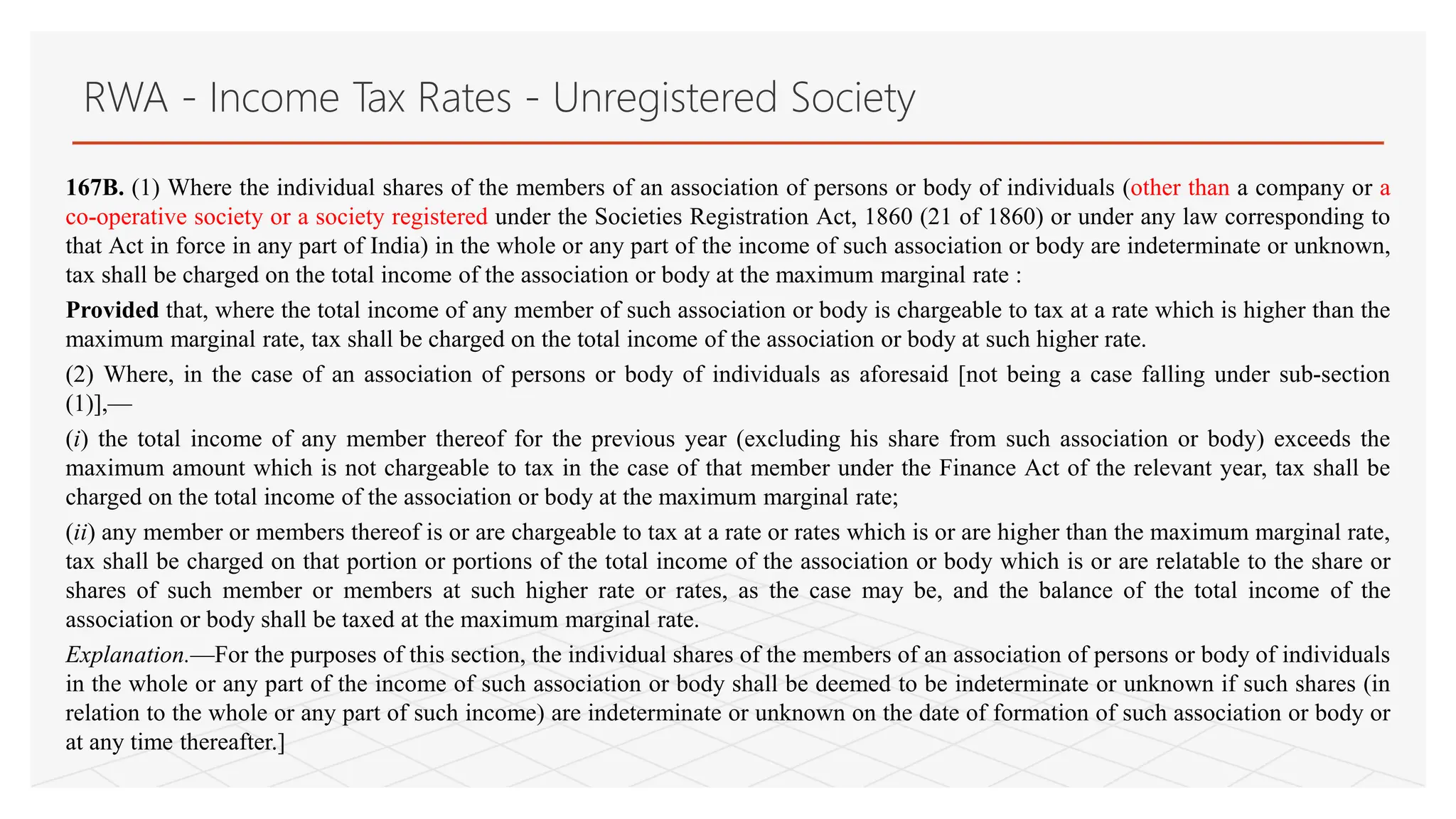 Taxation_RWA_ResidentsWelfareAssociation | PDF