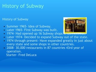 Subway | PPT