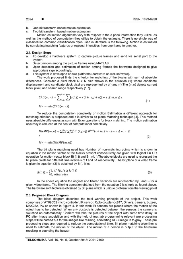 A Hardware Model To Measure Motion Estimation With Bit Plane Matching Algorithm Pdf