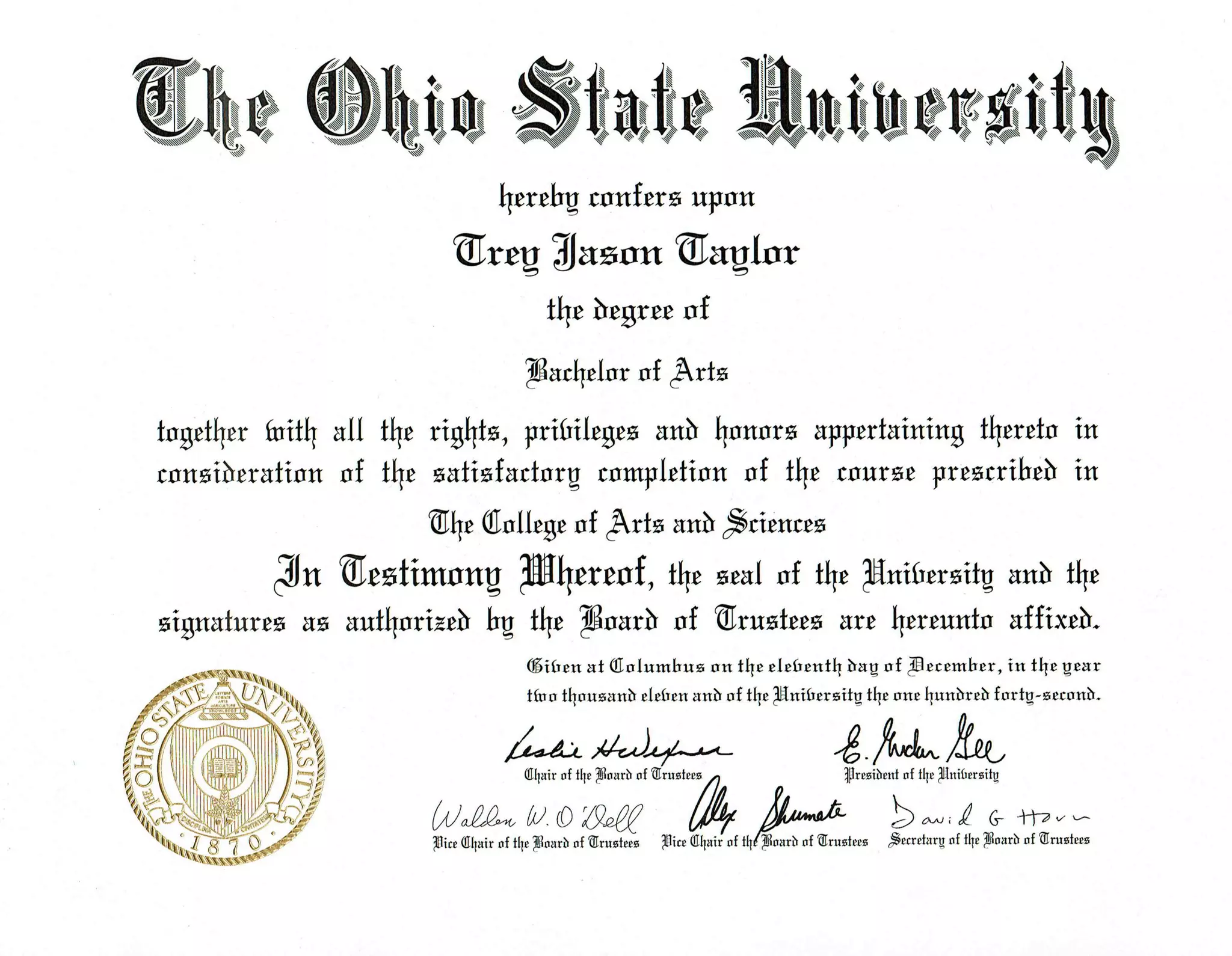 OSU Diploma copy | PDF