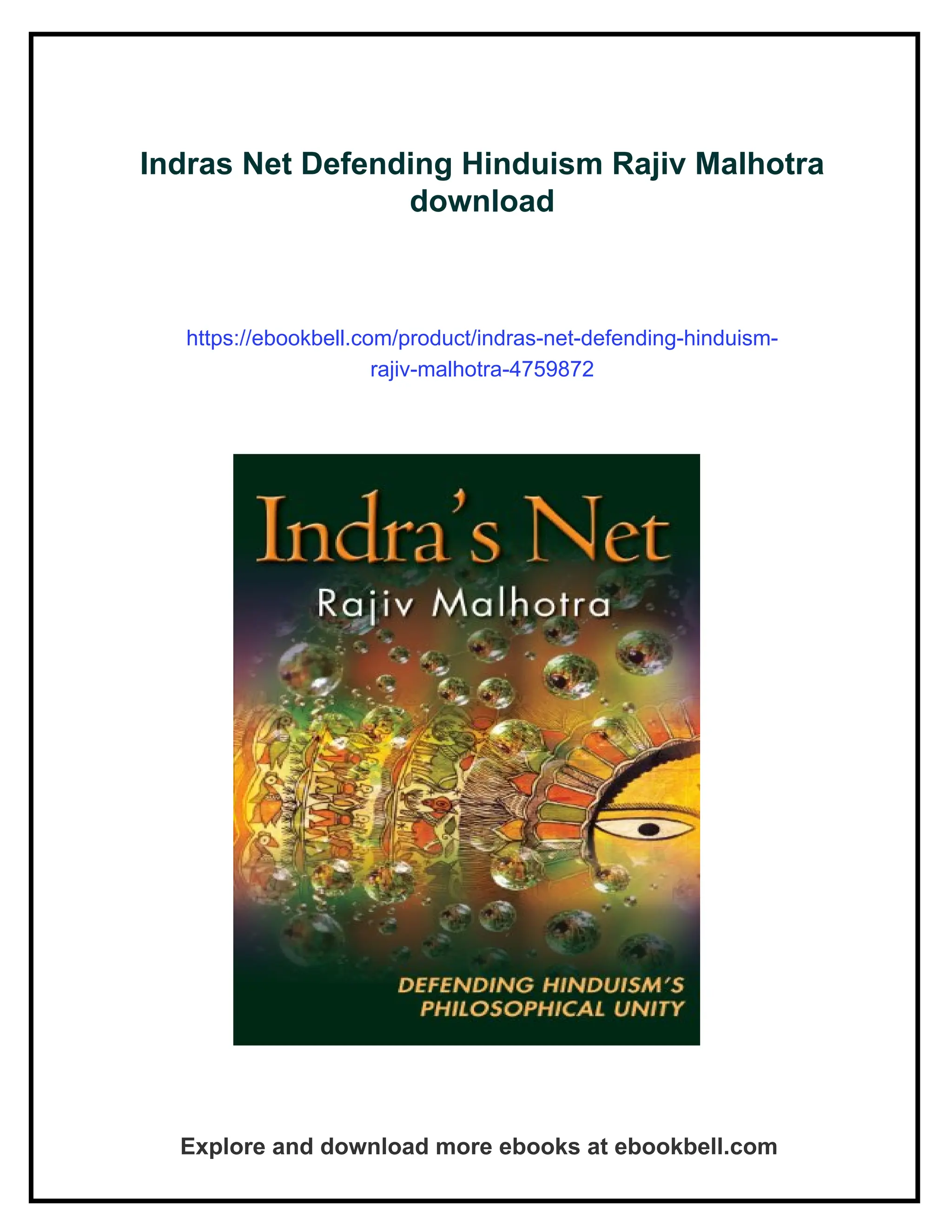 Indras Net Defending Hinduism Rajiv Malhotra | PDF
