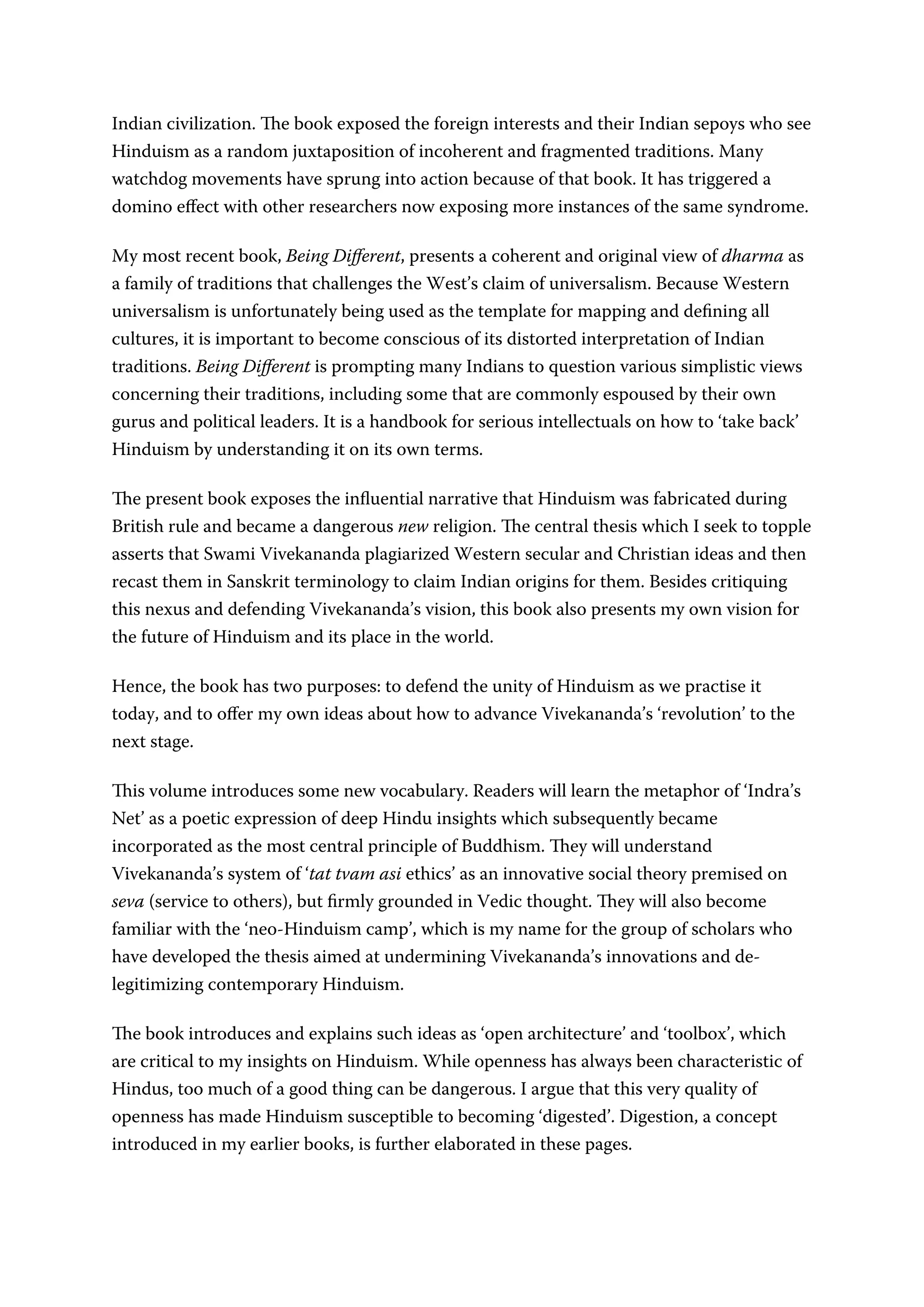 Indras Net Defending Hinduism Rajiv Malhotra | PDF