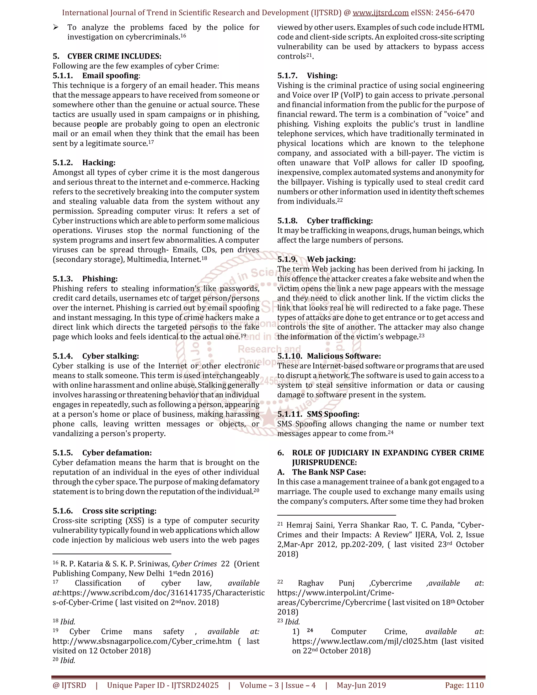 Cyber Crime Scenario in India and Judicial Response | PDF