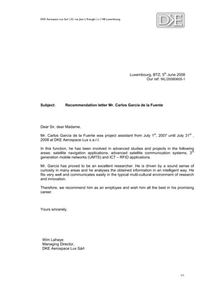 Recommendation Letter DKE Aerospace | PDF