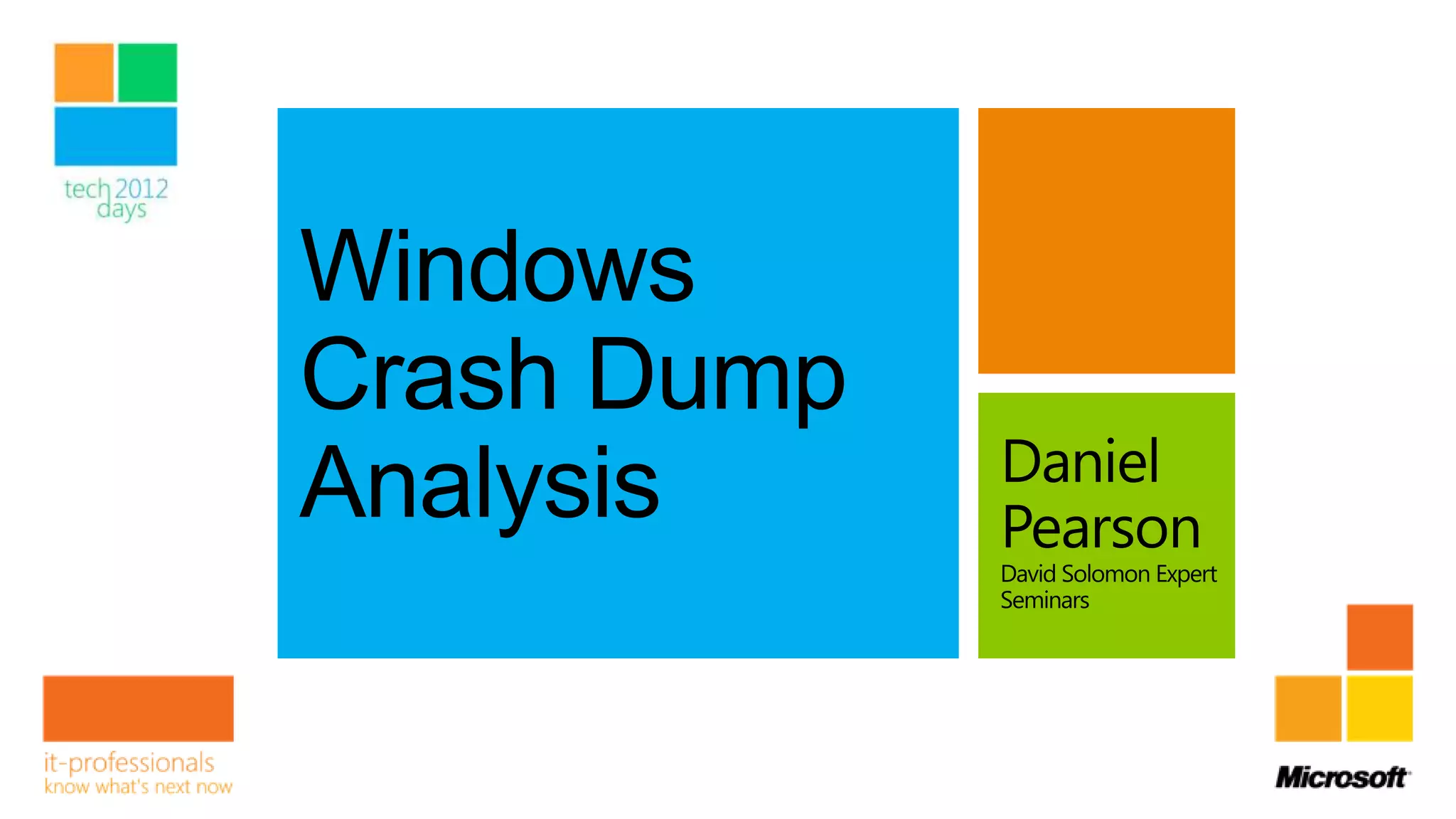 Windows Crash Dump Analysis | PPTX