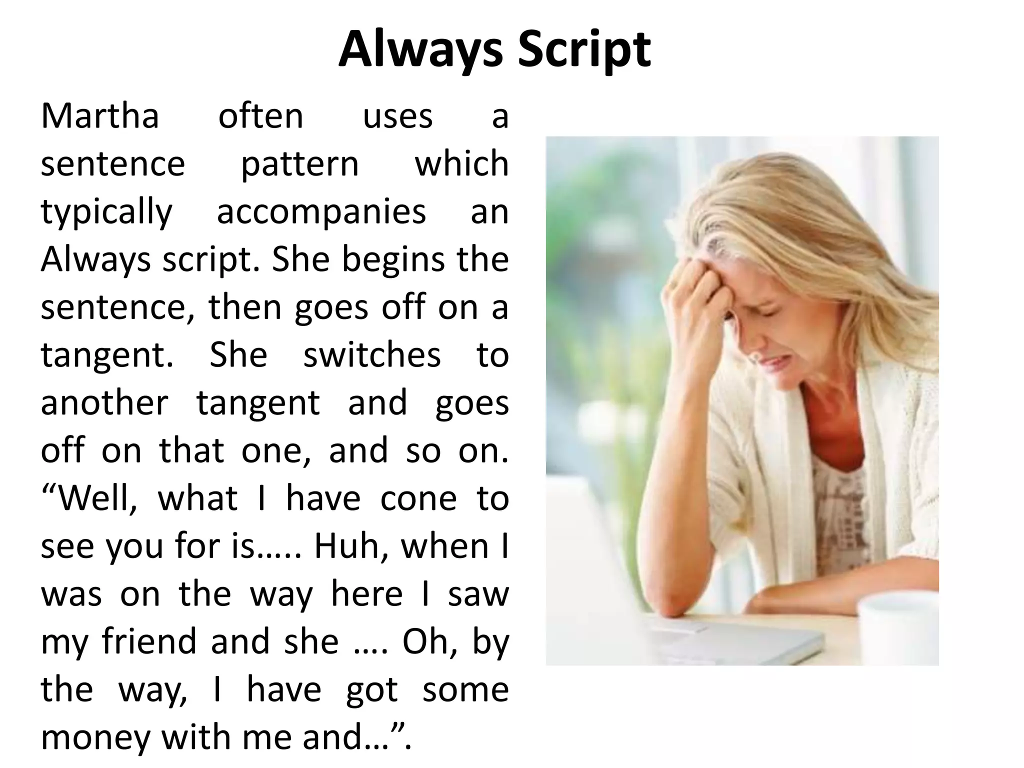 Always Script Transactional Analysis Pptx