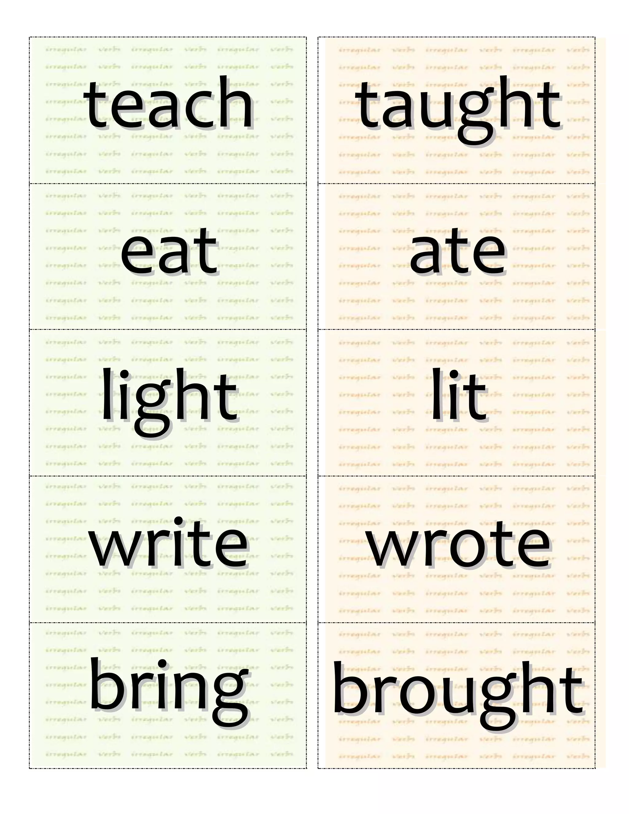 23814 irregular verbs_cut_up_matching_cards | DOCX