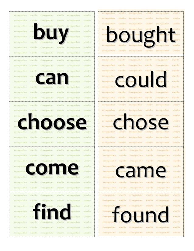 23814 irregular verbs_cut_up_matching_cards | PDF