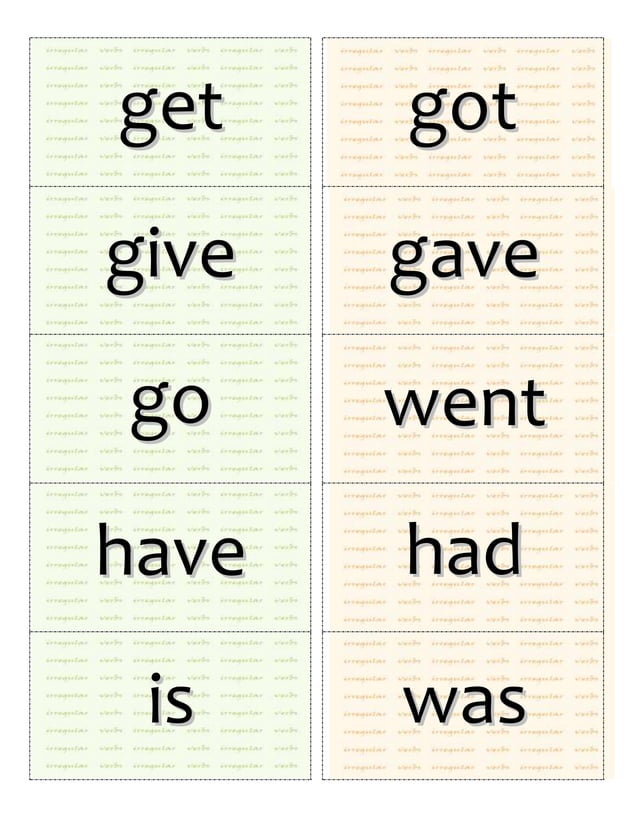 23814 irregular verbs_cut_up_matching_cards | PDF