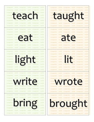 23814 irregular verbs_cut_up_matching_cards | DOCX