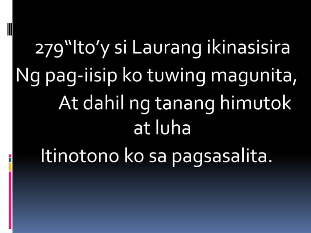 Florante at Laura : Ang Kariktan ni Laura | PPTX