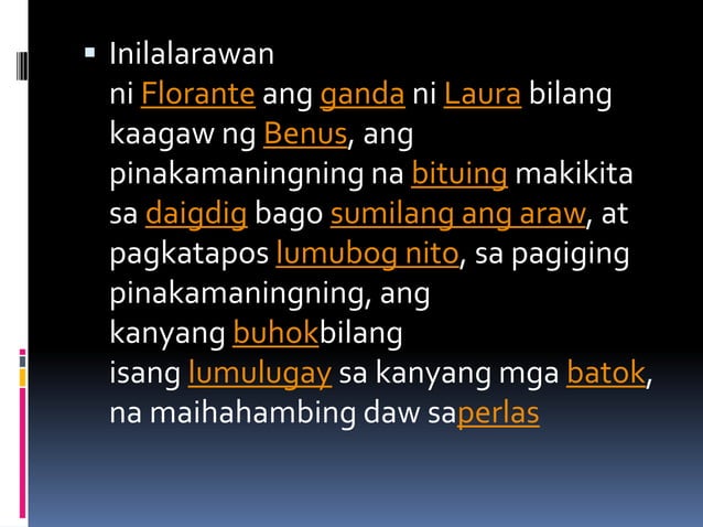 Florante at Laura : Ang Kariktan ni Laura | PPTX